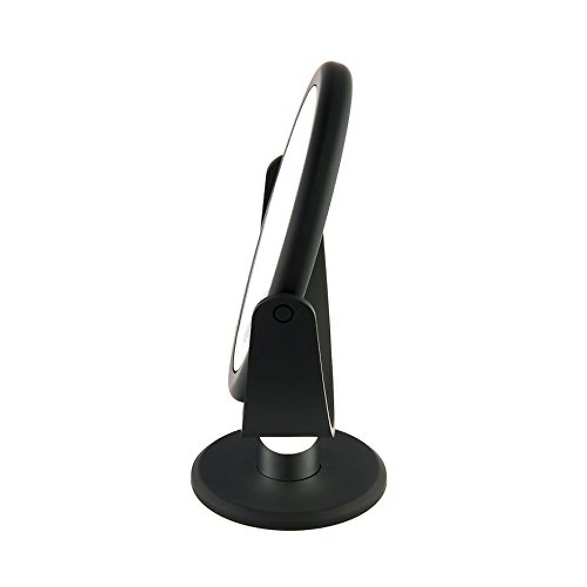 Danielle Portable Two-Sided Vanity Makeup Mirror with 12x Magnification, Midnight Matte Black