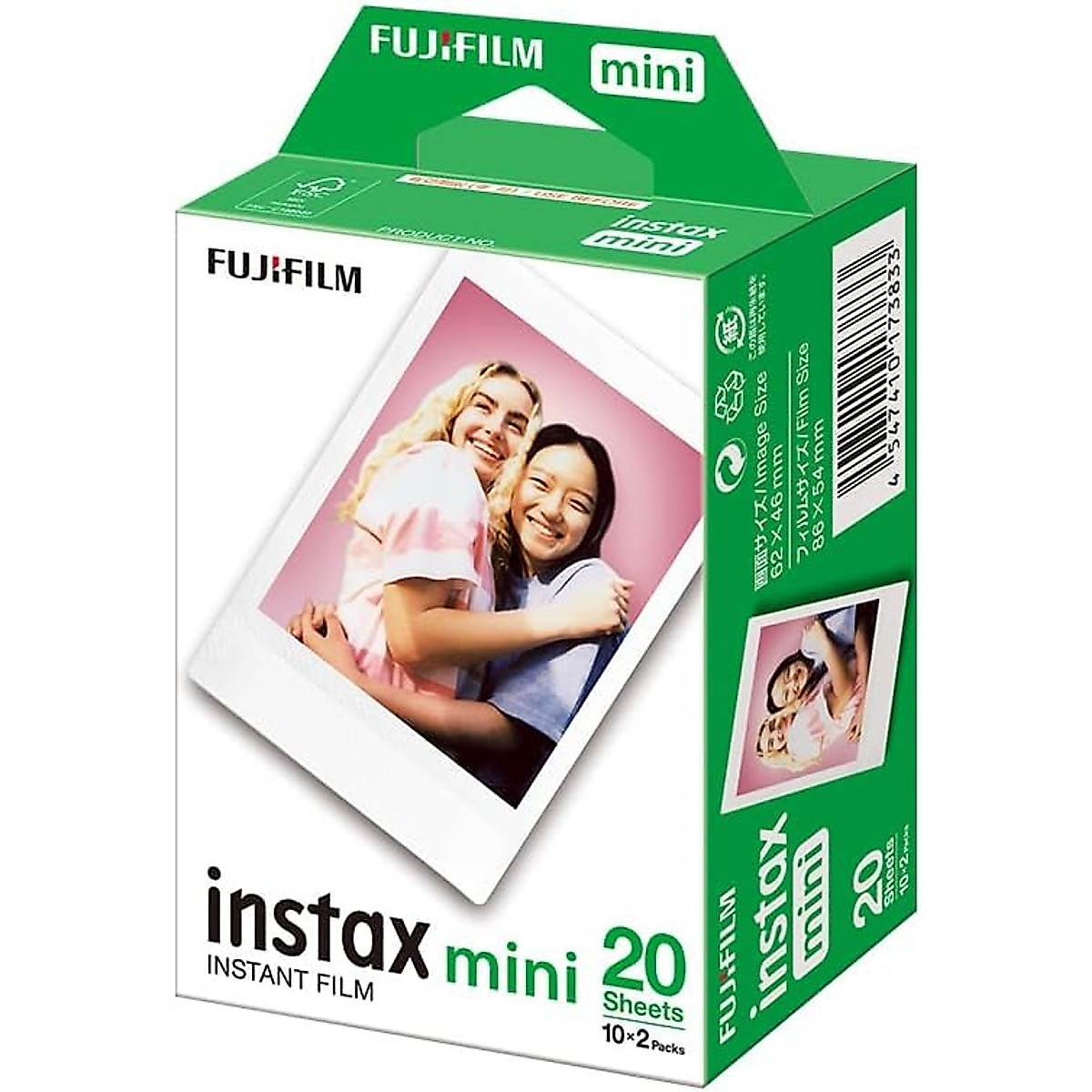 Fujifilm Instax Mini Instant Film 20 Exposures, 20 Sticker Frames for Fuji Instax Prints, Bundle