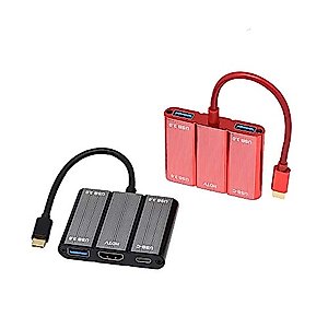 USB C 5 in 1 Adapter, YMY USB Type-C Hub to 4K HDMI, USB3.0 and USB C PD Charging Compatible for Apple MacBook Pro, Dell XPS,Chromebook Pixel, Lumia950 (5-in-1, Black)