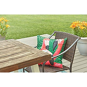 Home & Garden Pink Flamingo Indoor Outdoor Pillow Tropical Beach Premium Decor Decoration Accent Throw Pillow 18" x 18" Multi