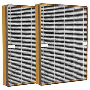 TT-AP002 True HEPA Replacement Filter Compatible with TaoTronics TT-AP002 Air Purifier and VAVA VA-EE008 Air Purifier, 3-in-1 Premium H13 Grade True HEPA Filter, 2-Pack