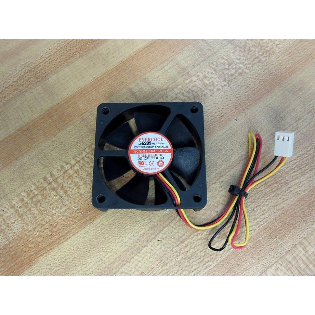 EVERCOOL EC6015M12CA with 3 PIN Connector, 60X60X15MM, Medium Speed, 12 Volt Fan