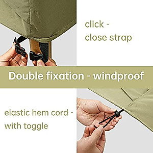 Heavy Duty Outdoor Sectional Sofa Cover Lawn Patio Furniture Cover with Padded Handles Patio/Outdoor Table Cover Dining Square Table Chairs Cover Fits up to 70 x 47 x 28 inches