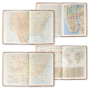 Graphic Image 2023 Leather Planner, Desk Diary Agenda Appointment Book, Luxury Soft Leather Bound in The USA, 7x9", Black