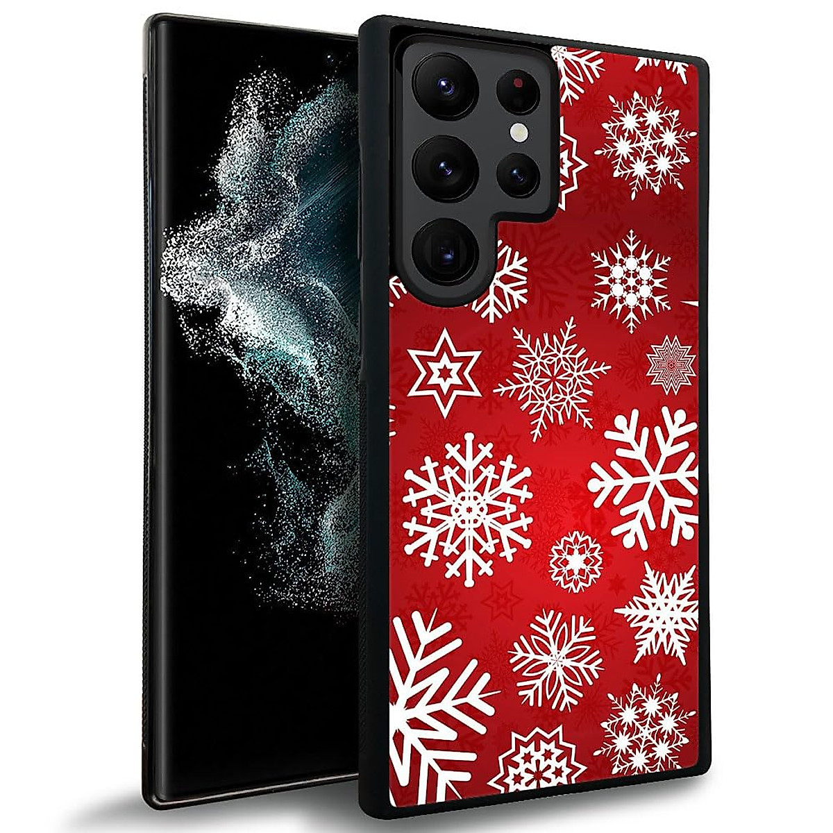 DJSOK Compatible with Samsung Galaxy S23 Ultra Case,Christmas Snowflakes Y6 for Girl Men Drop Protection Pattern with Soft TPU Bumper Case for Samsung Galaxy S23 Ultra