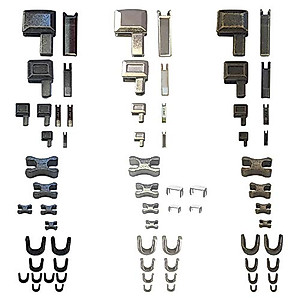 Zipper Repair Kit Metal Retainer Insertion Pin Zipper Top / Bottom Stop (3 Colors ) 13 Sets Zipper Fix Plug, Repair Down Zipper Stopper for Zipper Replacement (Size 10/8/5/3)