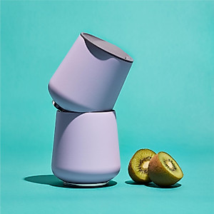 Fellow Ruby Wine Tumbler Set of 2 - ​​Insulated Stainless Steel Wine and Cocktail Tumblers with Ceramic Interior and Swivel Pebble Lid - 12 oz, Peri Twinkle