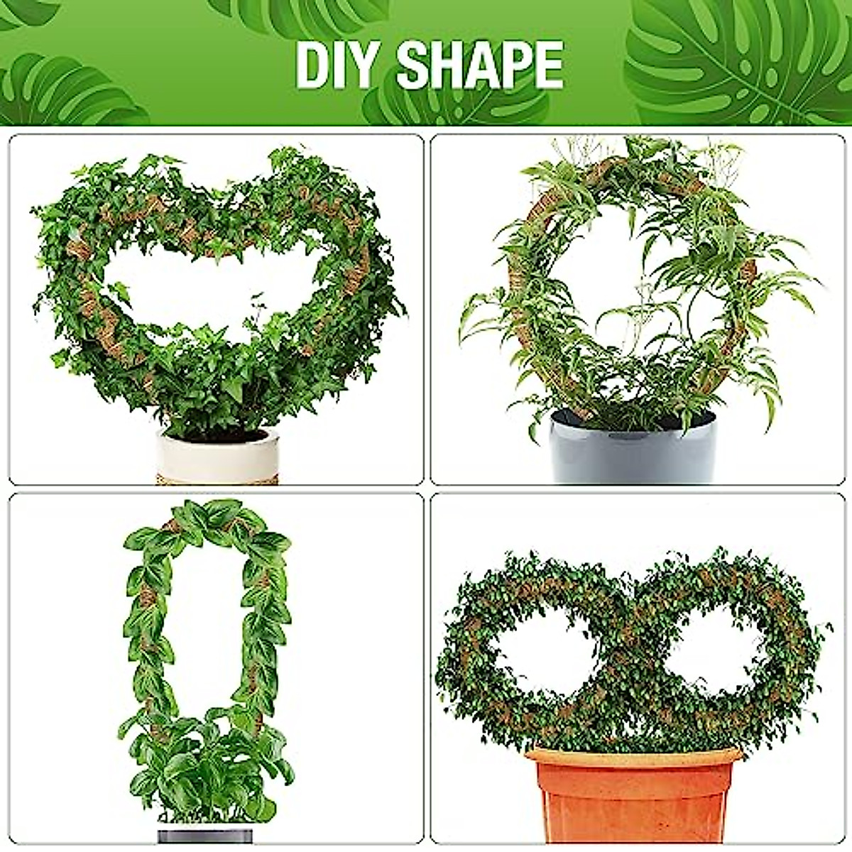 47 Inch Moss Pole for Plants Monstera, Bendable Plant Stakes for Climbing Plants, Monstera Moss Pole, Bendable Coco Coir Plant Support, Plant Sticks Support for Indoor Plants (1 Pack)