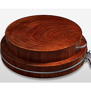 Kitchen Utensils Family Cutting Board Round Thickening Kitchen Solid Reversible Wood Chopping Blocks tool for Cutting Meat, Bones and Vegetables Multipurpose