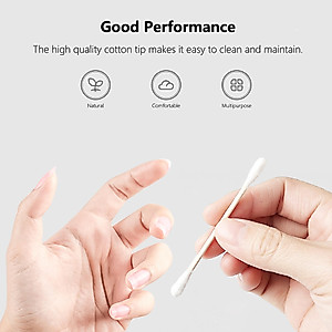 Natural Paper Cotton Swabs 500ct, Double Tips Cotton Buds for Personal Care