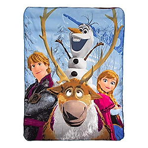 Disney Frozen, "Out in the Cold" Fleece Throw Blanket, 46" x 60", Multi Color, 1 Count