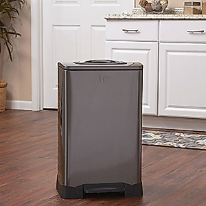 Household Essentials TK10XL-1 Trash Krusher 50L, 50 Liter, Black Stainless