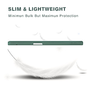 Dwopar for iPad Air 6/5/4 Case, iPad Air 5th/4th Generation Case for 10.9 Inch 2022,2024 Protective Cover for iPad Air 11 inch with Pencil Holder, Support Wireless Charging, Smart Trifold Stand(Green)