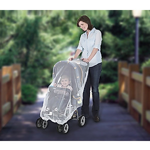 Jeep Mosquito Net for Strollers, Mosquito Net for Car Seat and Infant Carrier, Universal Size, Bug Cover, Weather Protection, White