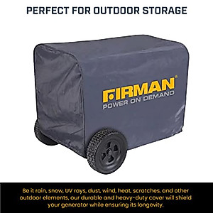 FIRMAN 1009 Portable Generator Cover, Double-Insulted Generator Cover, Fits Large Generators 5000 Watts and Up, 13.7" x 8.1" x 4", Large