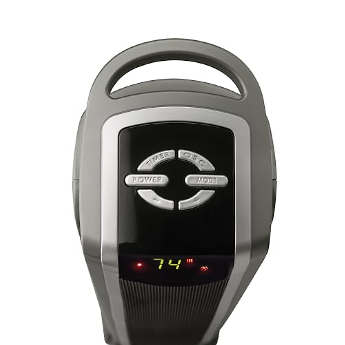 Lasko Oscillating Ceramic Tower Space Heater with Logic Center Digital Remote Control, Adjustable Thermostat, Timer, 2 Heat Settings, Overheat Protection, 29 Inches, Gray, 5572