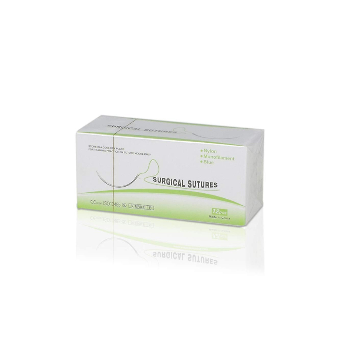 Vision Scientific VSPN11 4” X 4” Suture Pad with 11 Pre-Cut Wounds |24 Nylon Thread 75cm W Stainless Needle | 3 Layers Tissue | Mesh Layer for Durability & Reusable (Educational & Training Use Only)