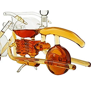 Unique Motorcycle Gift Decanter Wine & Whiskey Elegant Motorbike, Biker Themed, 750ml The Wine Savant - Intricate Details, Bourbon, Scotch or Liquor, Harley Gifts, Decorative Sport Bike Gifts