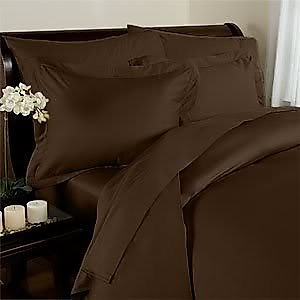 Elegant Comfort ® 1500 Thread Count - Wrinkle Resistant - Egyptian Quality 3pc Duvet Cover Set, Solid, King/Cal-King, Chocolate Brown