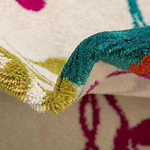 Rugs.com Azalea Collection Rug – 8' x 10' Ivory Medium Rug Perfect for Living Rooms, Large Dining Rooms, Open Floorplans