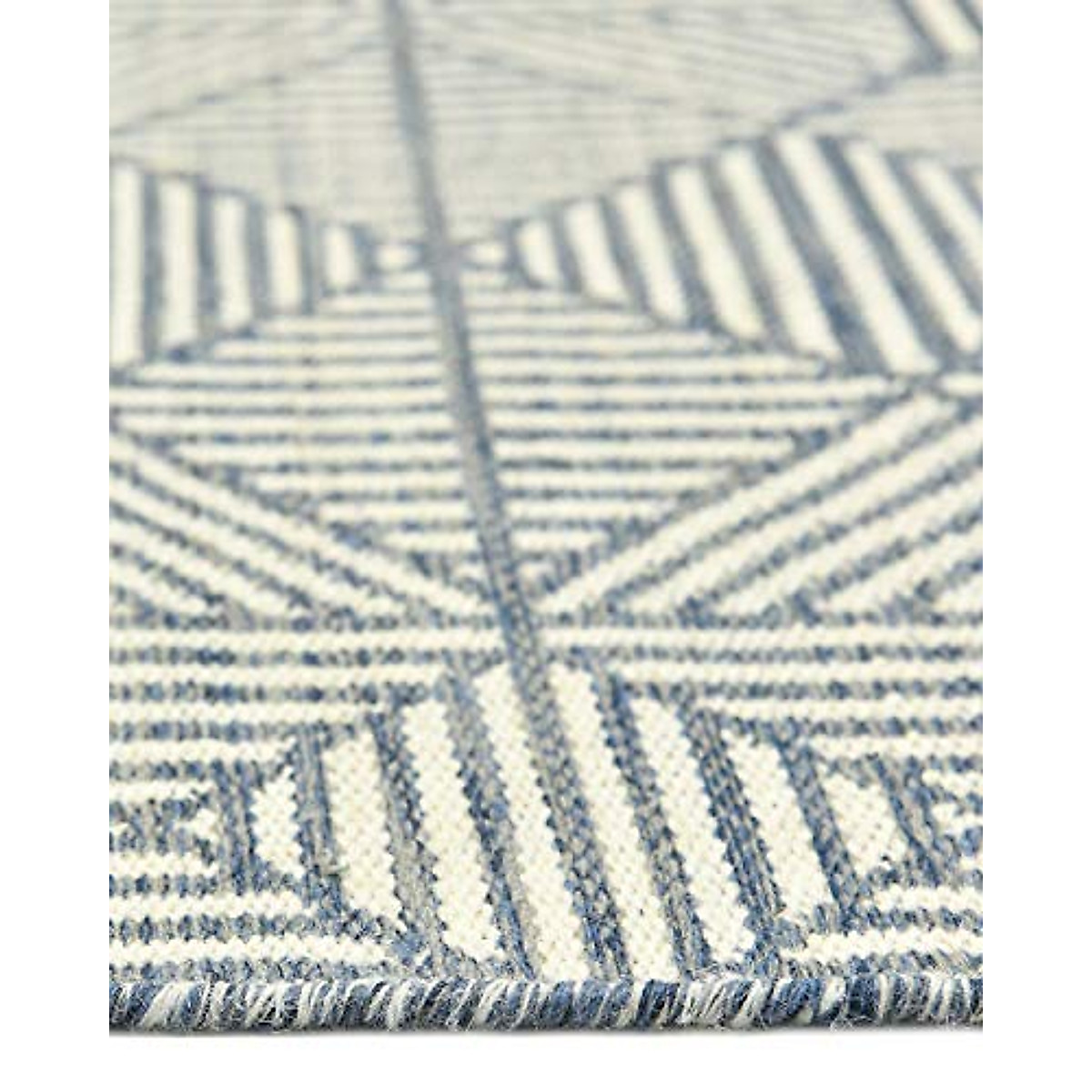 Solo Rugs Edra Contemporary Handmade Area Rug, 8' 0" x 10' 0", Denim