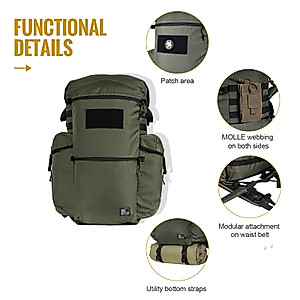 OneTigris WILD ROCKET 45L Backpack - Durable 500D Cordura Nylon ALICE Pack, Hiking Daypack for Outdoor Adventures