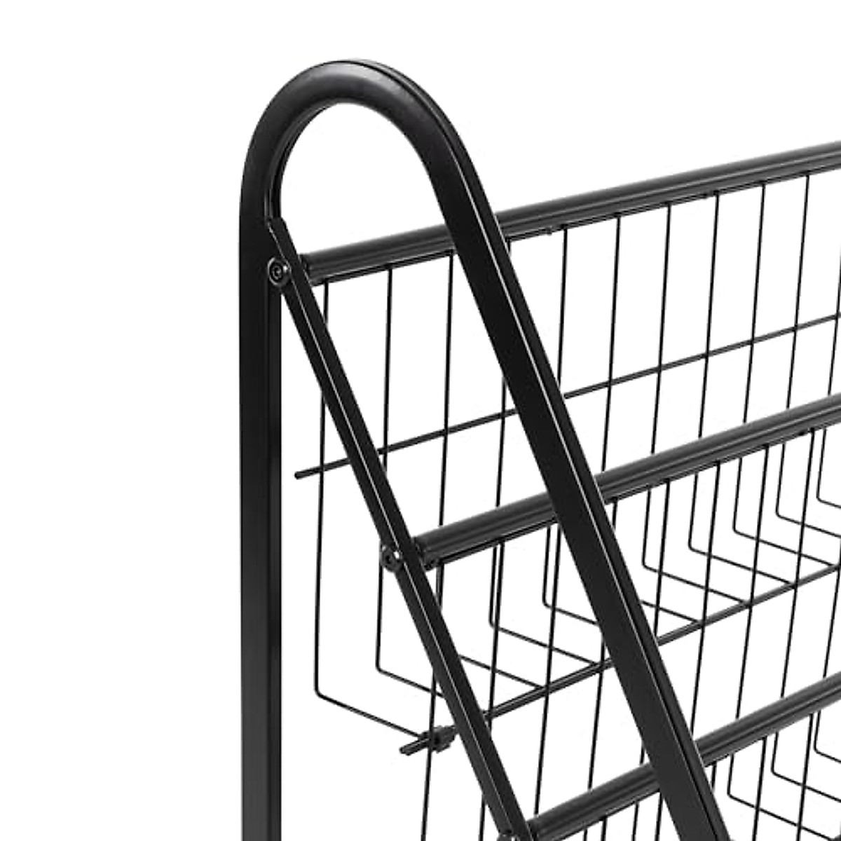 JAJADAH Kids Bookshelf, Large Black Bookcase, Large Capacity Books Toys Organizer for Studio/Den/Craft Room & Mailroom (Black)