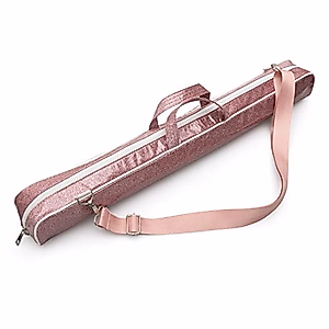 Magerdy Fields - Twirling Baton Case - with Adjustable Shoulder Strap - 30 Inch Pink Sparkle Baton Bag - majorette baton bag - girl batons for twirling