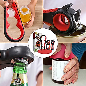 Jar Opener Can Opener Bottle Opener Lid Opener Kit with Non Slip Silicone Handle Easy to Twist for Children, Elderly, Weak Hand and Arthritis Sufferers (4 Pack)