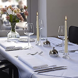 BOLSIUS Ivory Taper Candles - 10 Pack Unscented 10 Inch Dinner Candle Set - 8 Hours Burn Time - Premium European Quality - Smokeless and Dripless Household, Wedding, Party, and Home Décor Candlesticks