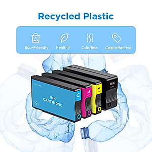 Yocare 962xl 962 XL Combo Pack Ink Cartridges Replacement for 962XL Compatible with Officejet 9010 9015 9025 9012 9013 9016 9019 9018 9020 Printer (Black & Cyan & Magenta & Yellow)-4 Packs