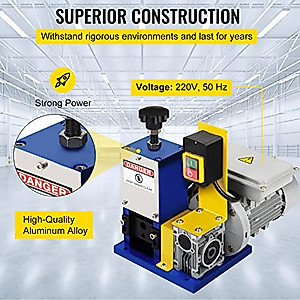 Happybuy Automatic Electric Wire Stripping Machine 0.05"-0.98", Cable Wire Stripper Machine, Portable Wire Stripper Machine for Scrap Copper Recycling, Including A Extra Blade(Dark Blue)