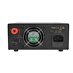 Mobile Ham Radio Power Supply Analog DC Regulated 13.8V Fixed Output，30A- with Noise Offset and 12V Car Cigarette Lighter Socket