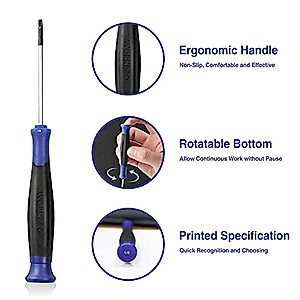 WORKPRO 10-Piece Precision Screwdriver Set with Pouch, Phillips, Slotted, Torx Star, Magnetic Screwdriver Repair Tool Kit, Non-Slip Grip, for Eyeglass, Watch, Computer, Laptop, Phone