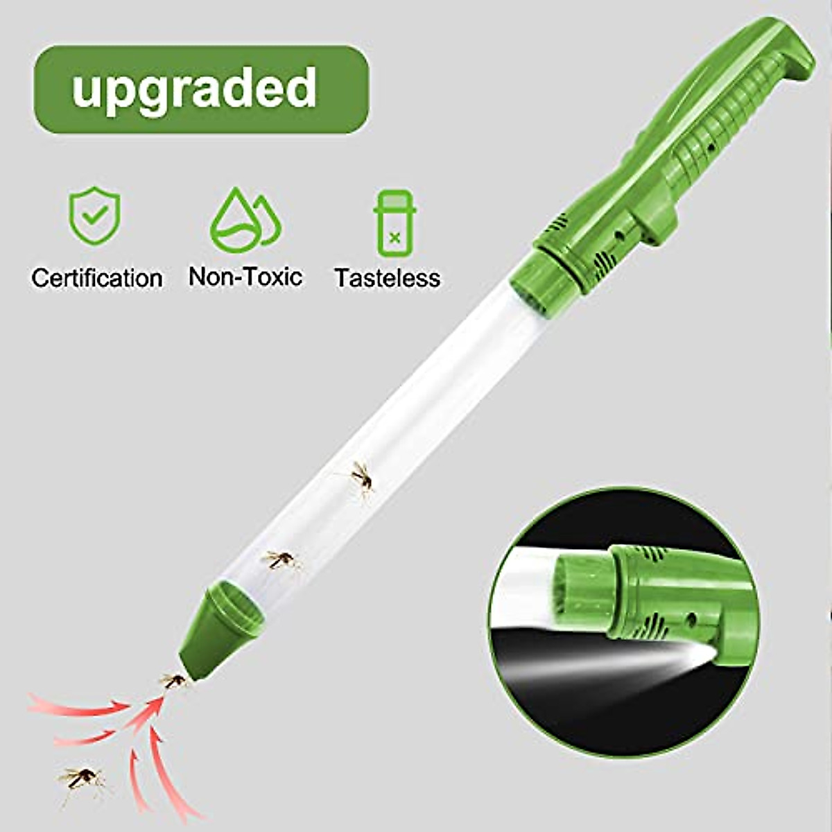 TAISHAN Handheld Vacuum Bug Insect Traps Spider Catcher Eco-Friendly Catch with LED Flashlight Catcher with USB Recharger Household Catch Insect Sucking Electronic Catcher,Pest,Beetle Roach