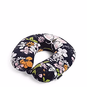 Vera Bradley Women's Fleece Travel Neck Pillow, Bloom Boom Navy, One Size