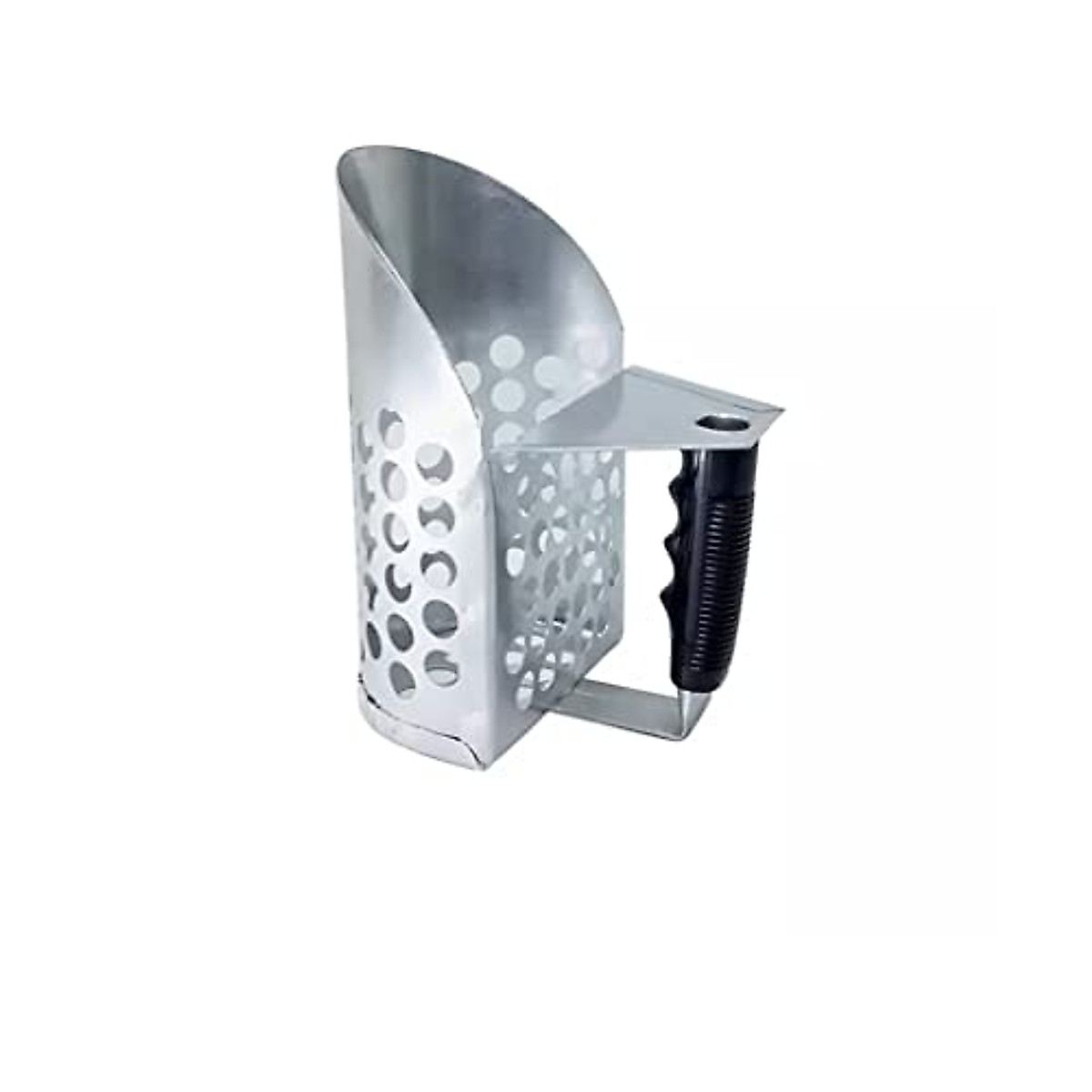 SWEETLO Metal Sand Scooph Scoops Hand Sifter Scoop for Sand - Metal Sifting Sifter Treasure Scoop - Metal Detecting Accessories Sand Scoop Detector Basket Digging Beach - Hex Holes Stainless Steel