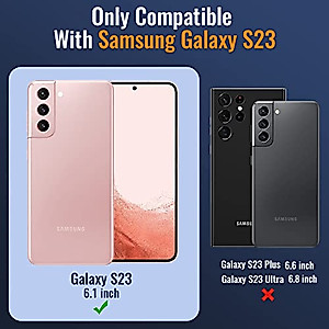 Oterkin for Samsung Galaxy S23 Case Waterproof, Galaxy S23 Case with Built-in Screen Protector [Support Fingerprint Unlock][360°Full Body Protection][12FT Military Grade] Rugged S23 Phone Case (Black)