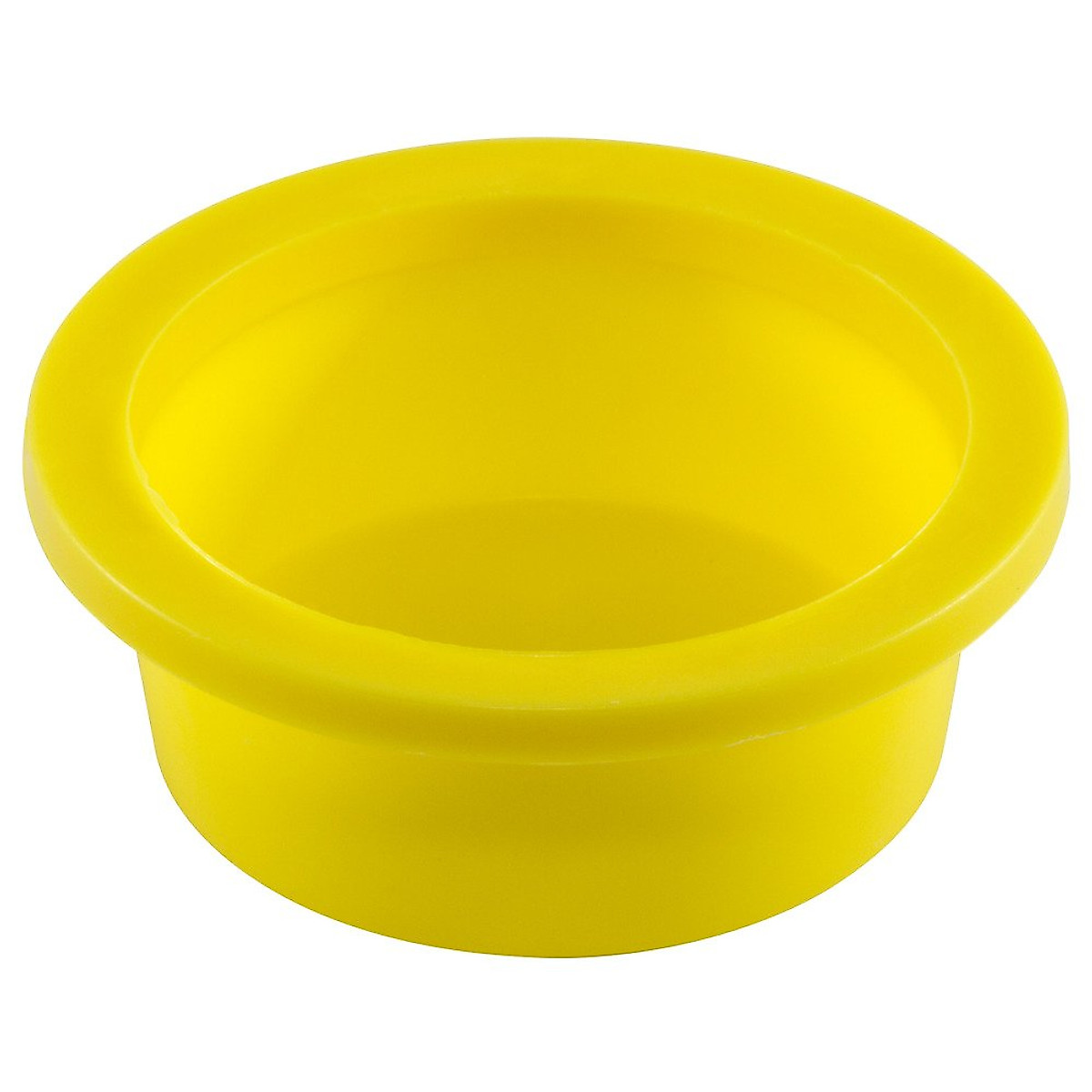 Caplugs 99394865 Plastic Tapered Cap and Plug with Wide Thick Flange WW-7, PE-LD, Cap OD 0.518" Plug ID 0.667", Yellow (Pack of 200)