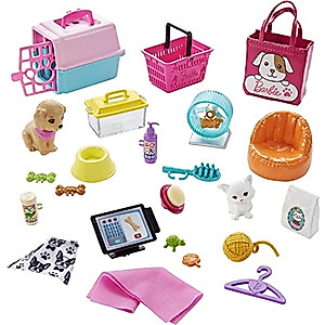 Barbie Doll and Playset, Pet Boutique with 4 Pets, Color-Change Grooming Feature and 20+ Themed Accessories