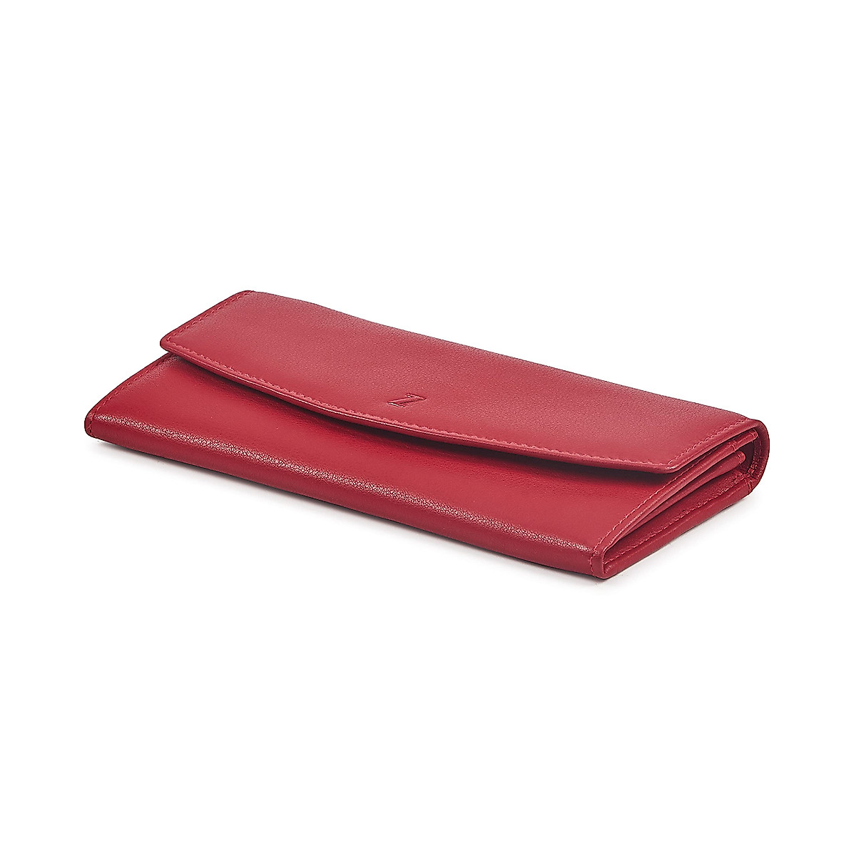 Zinda Genuine Leathers Women’s Wallet Purse Flap Over RFID Protection (Crimson)