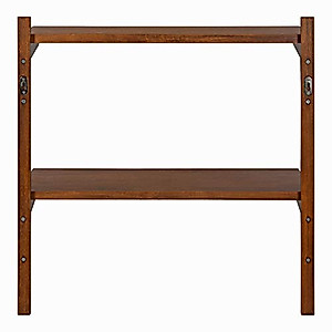 Kate and Laurel Meridien Mid-Century Wall Shelves, 24" x 8" x 24", Walnut, Transitional Wall Decor and Storage