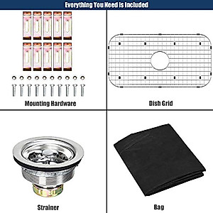 Giantex Single Bowl Kitchen Sink 16 Gauge Stainless Steel Undermount Wash Sink with Metal Tray 9” Deep (31''Lx18.5''Wx9''H)