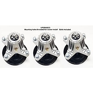 LAWN & GARDEN AMC 3 Upgraded Spindles, Mounting Holes Threaded for Easier Install, Compatible with MTD Cub Cadet 618-06978, 918-06978