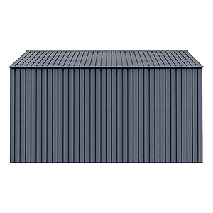 Arrow Shed Elite 14' x 12' Outdoor Lockable Gable Roof Steel Storage Shed Building, Anthracite