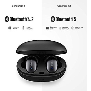 1MORE Stylish True Wireless Earbuds, Bluetooth 5.0, 24-Hour Playtime, Stereo In-Ear Headphones with Charging Case, Built-in Microphone, Alternate Pairing Mode