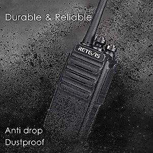 Retevis H-777S Walkie-Talkies Long Range,Rechargeable Two Way Radio,2 Way Radio with Earpieces,VOX Long Antenna Crisp Voice for Adults Gift Hunting Camping Outdoor Biking(2 Pack)