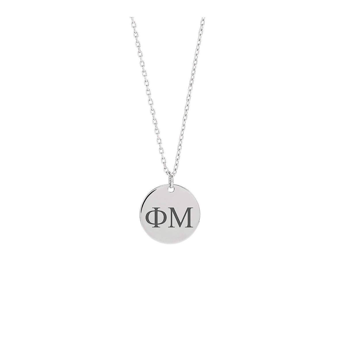 Dainty Phi Mu Necklace Sorority Jewelry Drop Necklace Sorority Lavalier Necklace