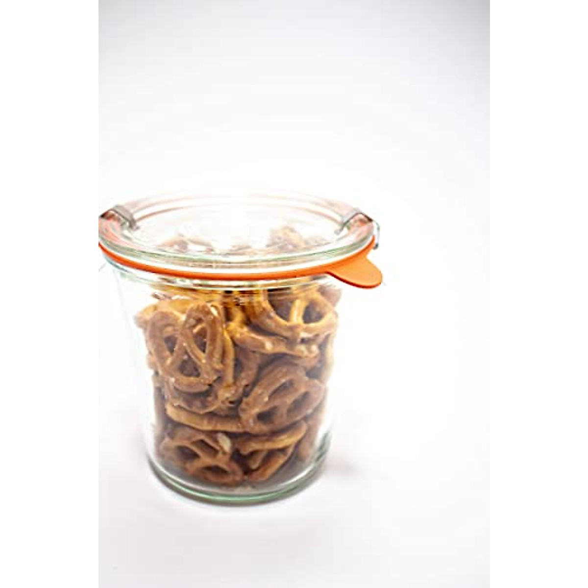 Weck Canning Jars 742-19.6 fl. oz Weck Mold Jars made of Transparent Glass - Eco-Friendly Canning Jar - Food Storage Containers with Lids Airtight - 1/2 Liter Jars Set - Pack of 4 Jars with Lids