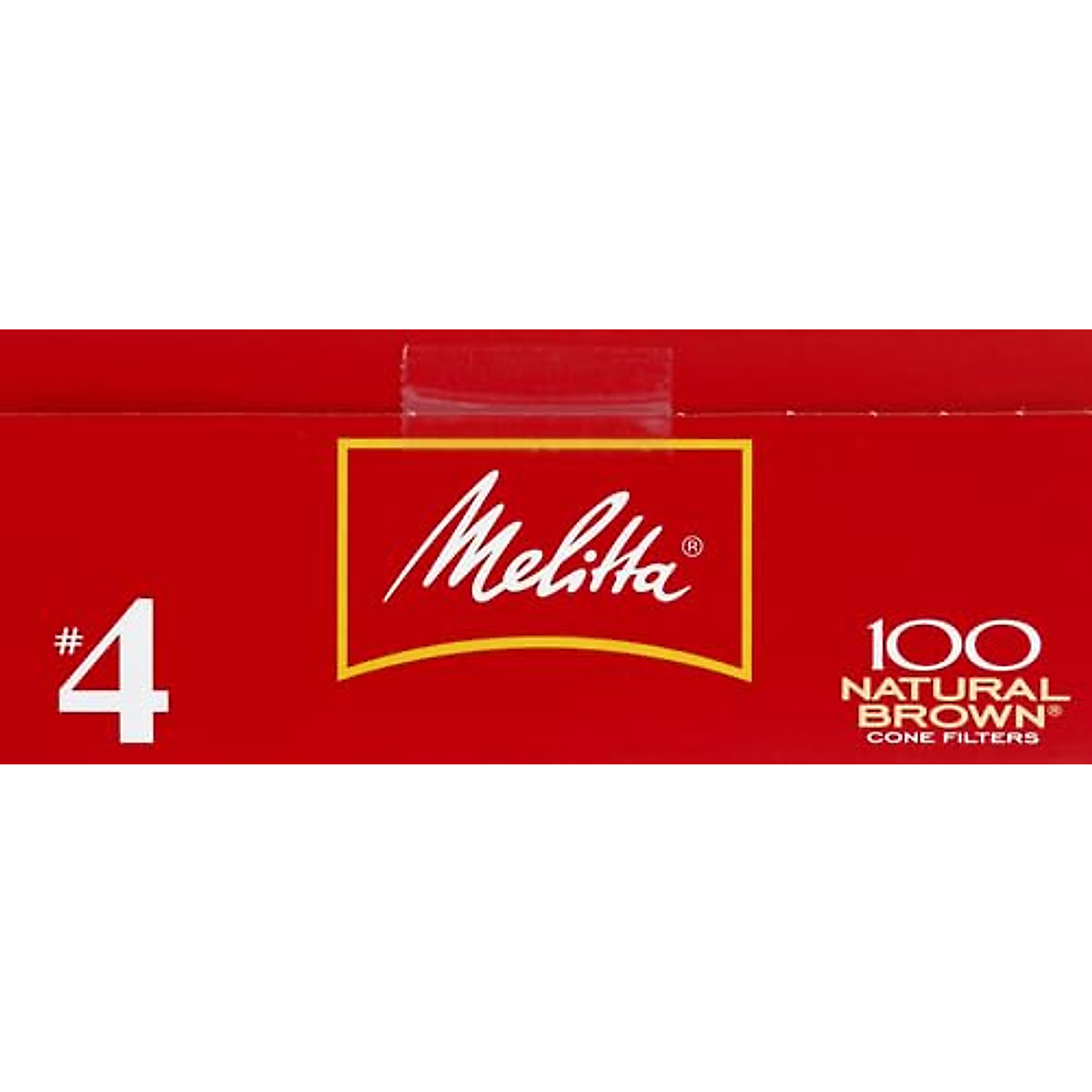 Melitta 4 Cone Coffee Filters, Unbleached Natural Brown, 100 Total Filters Count - Packaging May Vary